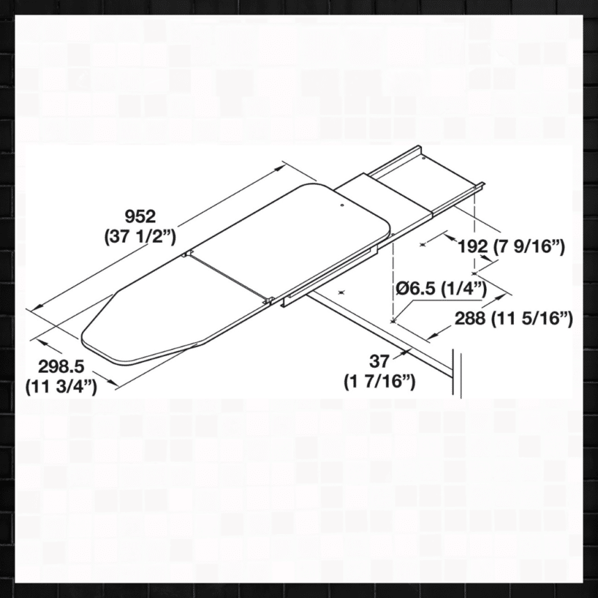 Hafele Ironfix Ironing Board | Shelf Mounted Ironing Board