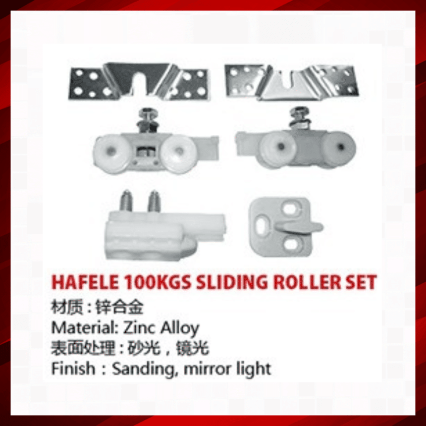 HAFELE SLIDING DOOR 60KG / 100KG SET Acts