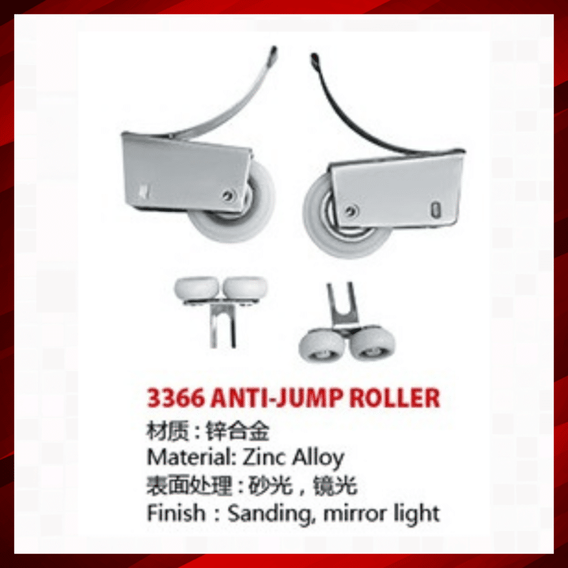 ACTS 3366 x 4pcs Anti-Jump Roller | Secure Sliding Set