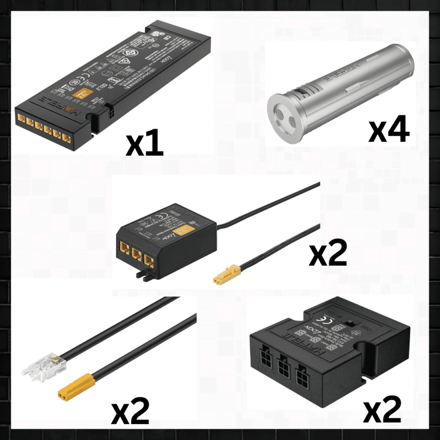 Hafele LED Set (4 Doors & 4 Sensors) Acts