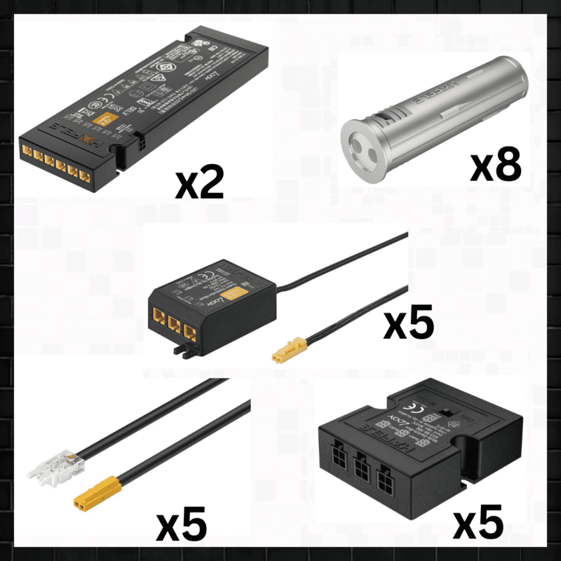 Hafele LED Set (5 Doors & 3 Sensors) Acts